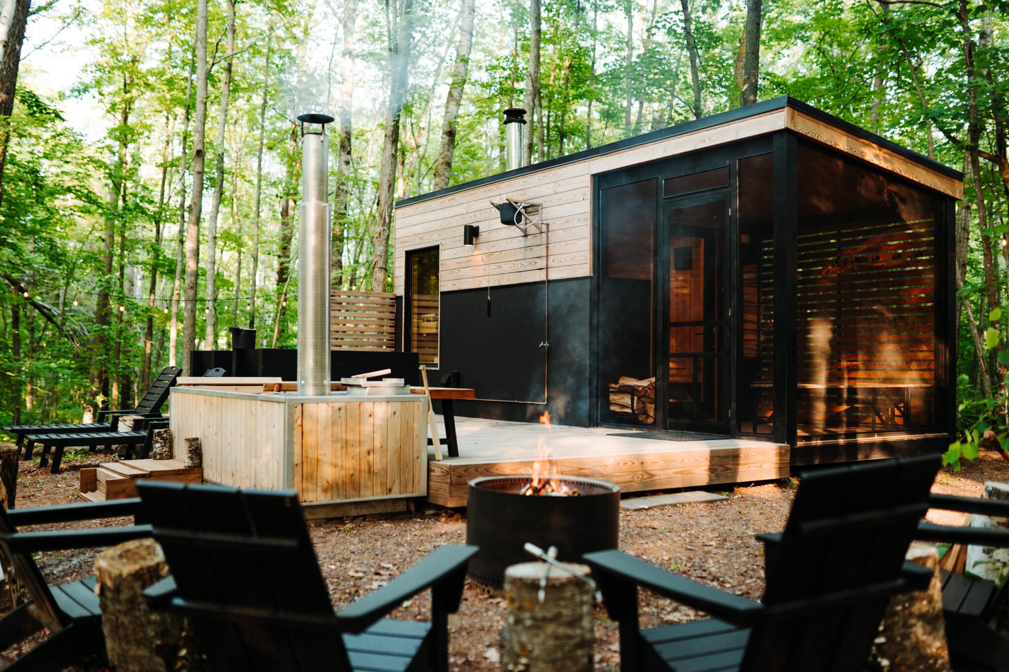 Forest Bathing Retreat | Silvae Spiritus - Cedar and Stone Nordic Sauna
